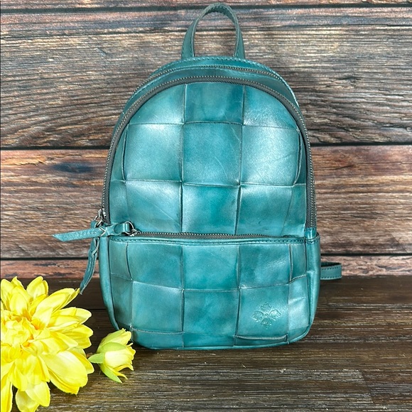Patricia Nash | Bags | Patricia Nash Slate Leather Woven Backpack In ...